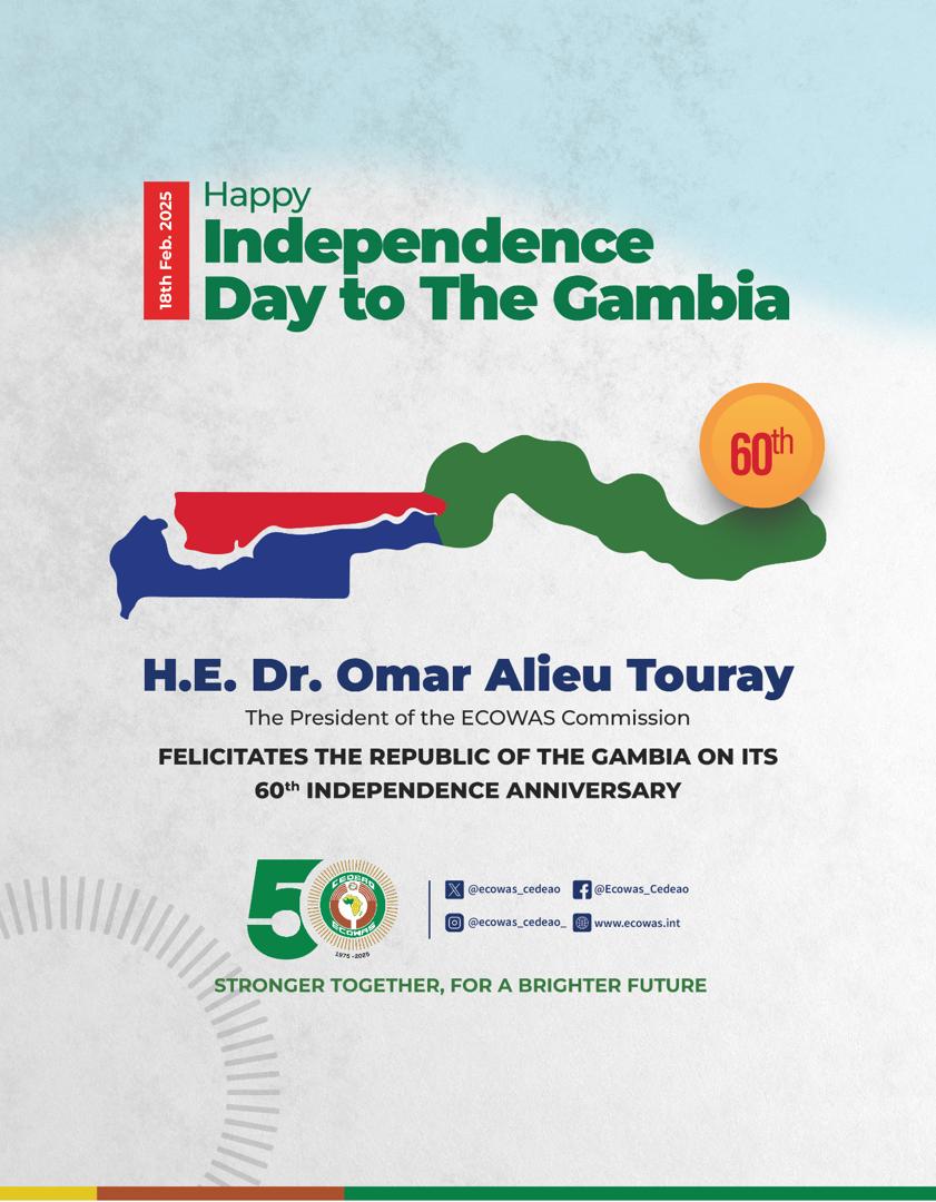 H.E. Omar Alieu Touray, President of ECOWAS Commission, Feliciates The ...